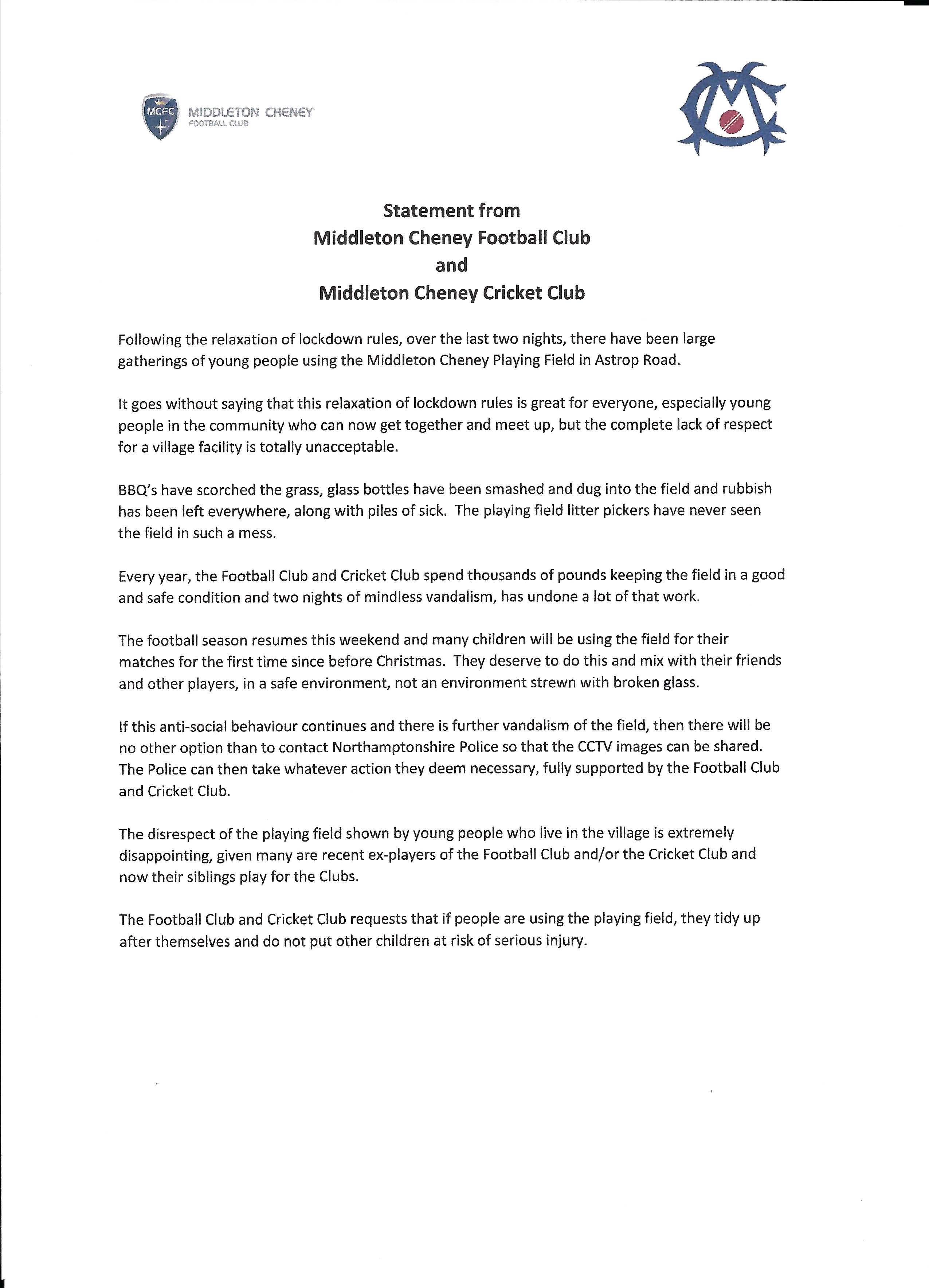 Middleton Cheney FC - Latest News